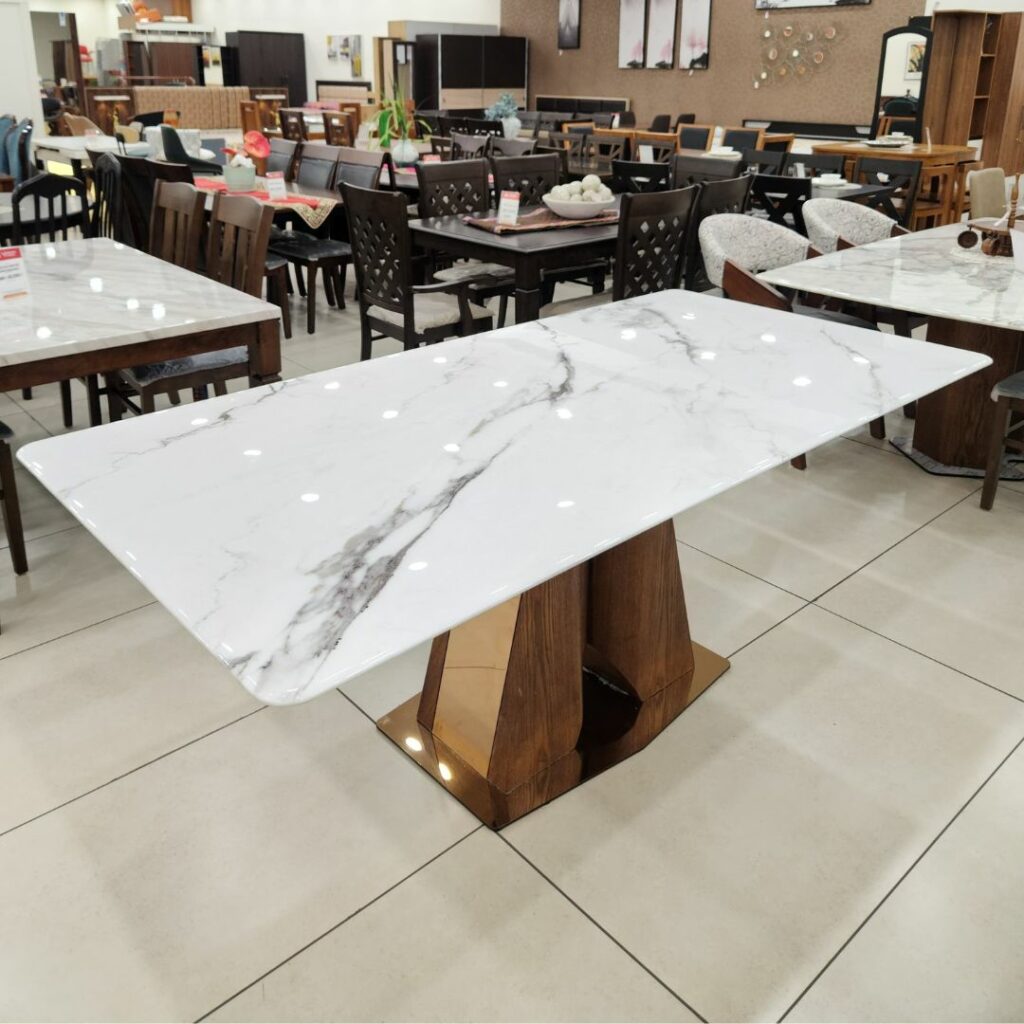 Natural Marble Top Dining Table 687 – Lakshmis Home Style
