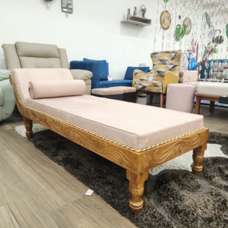 Teak Wood Single Side Diwan Cot – Lakshmis Home Style
